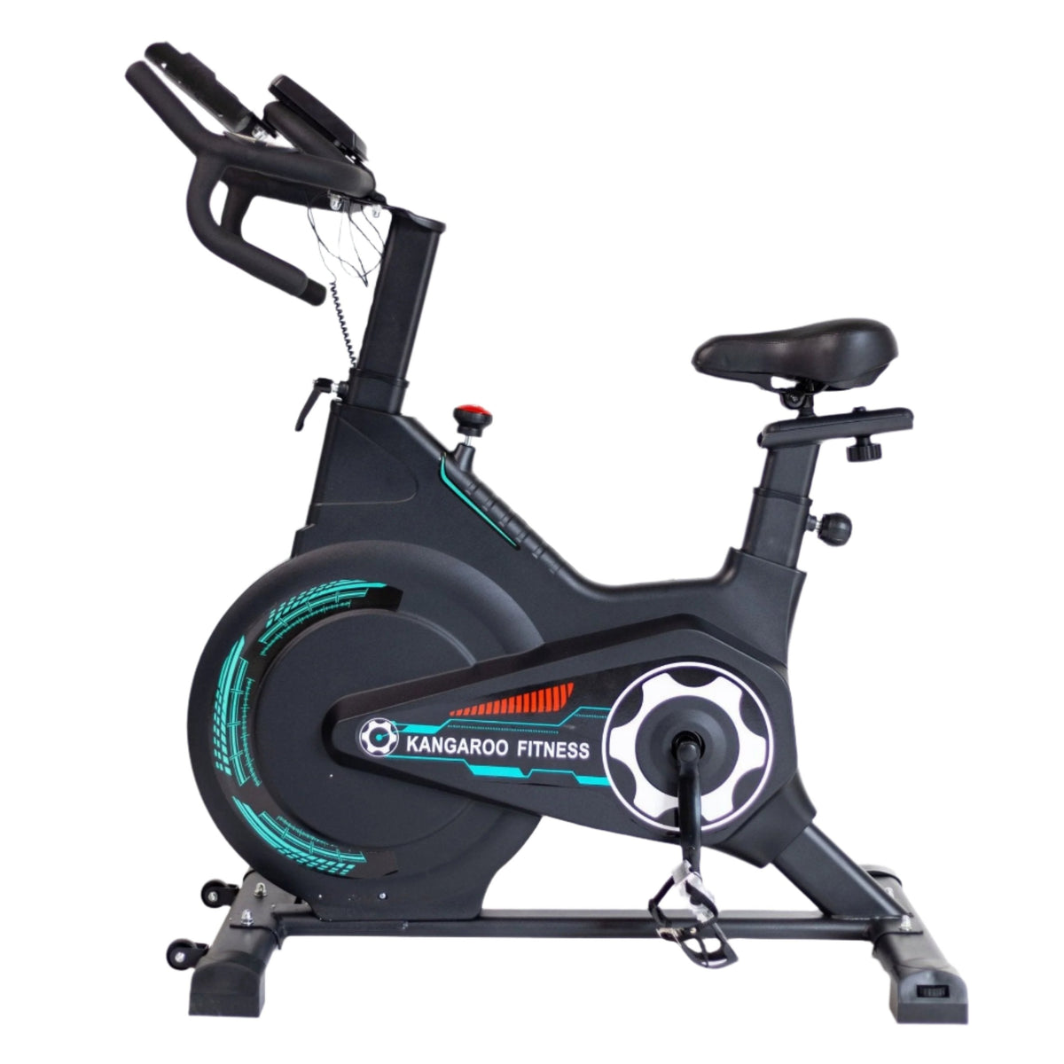 Kangaroo Fitness Magnetic Friction Spin Bike – Black Green | 150kg Wei