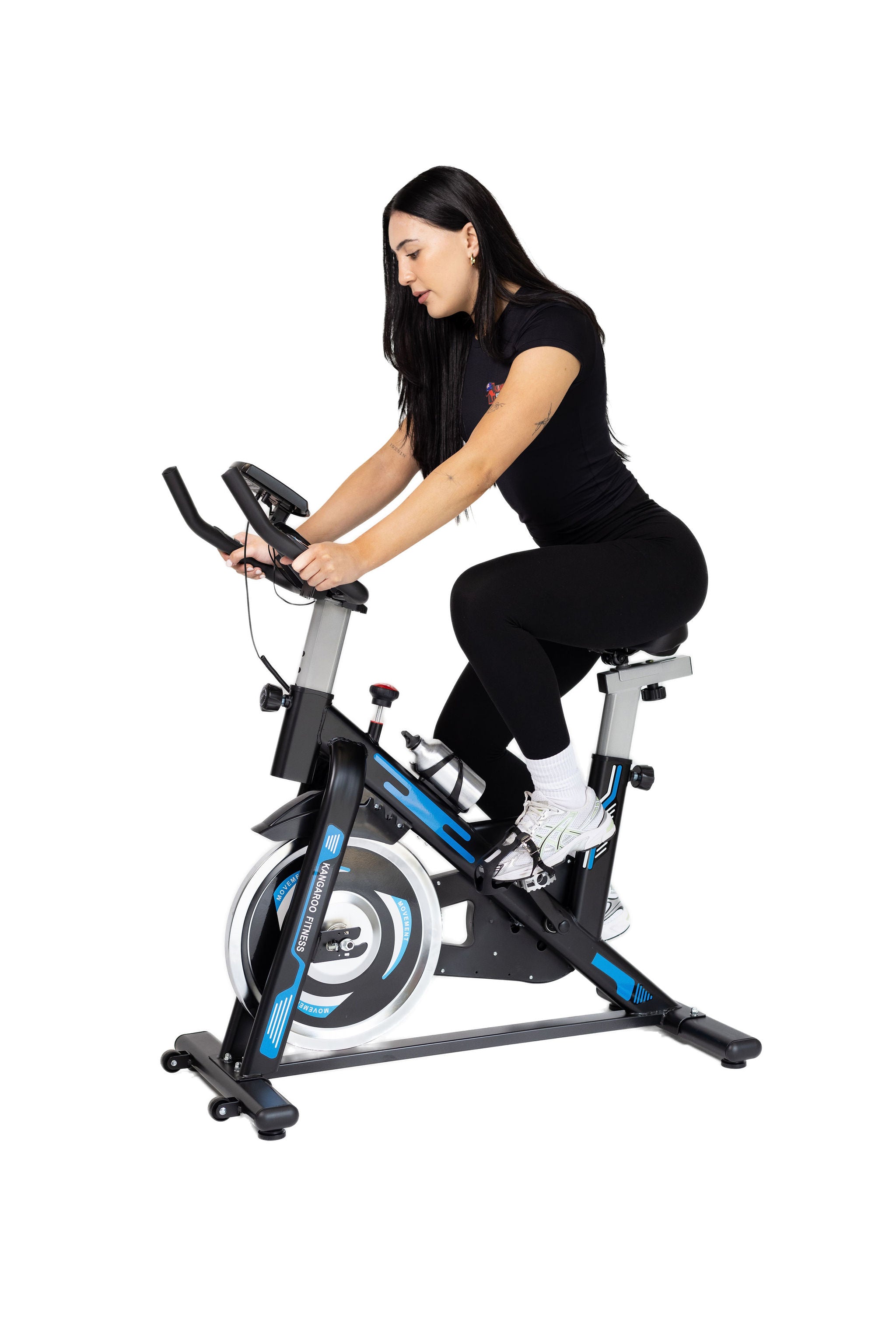 Blue Kangaroo Fitness Exercise Spin Bike, Supports Up to 120kg ...