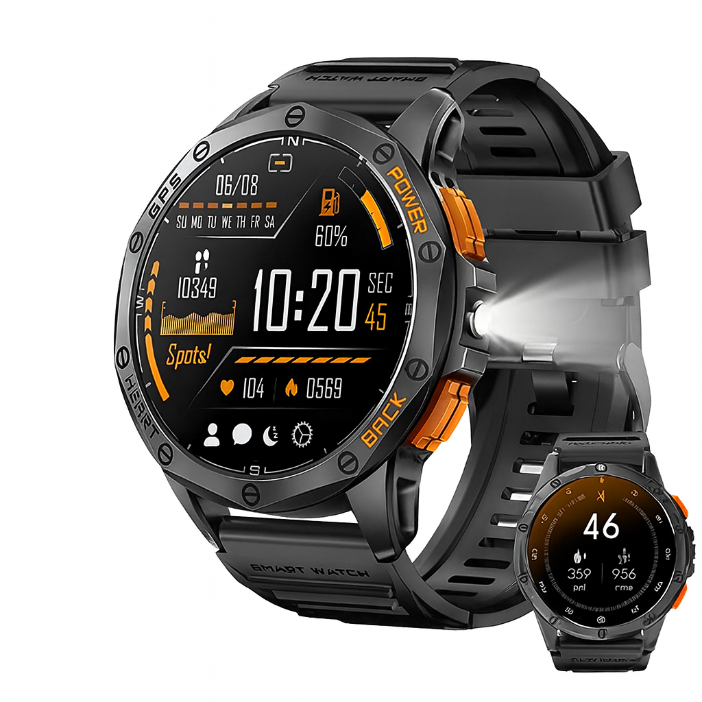GPS Tracking Smartwatch – Bluetooth Call, Heart Rate, Compass ...