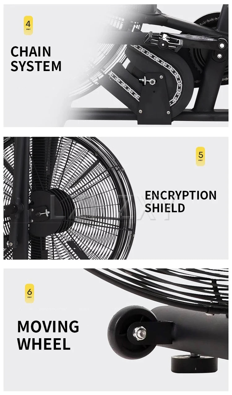 Air Bike Air Resistance Fitness Bike Professional Fan Spinning Bike Ho ...