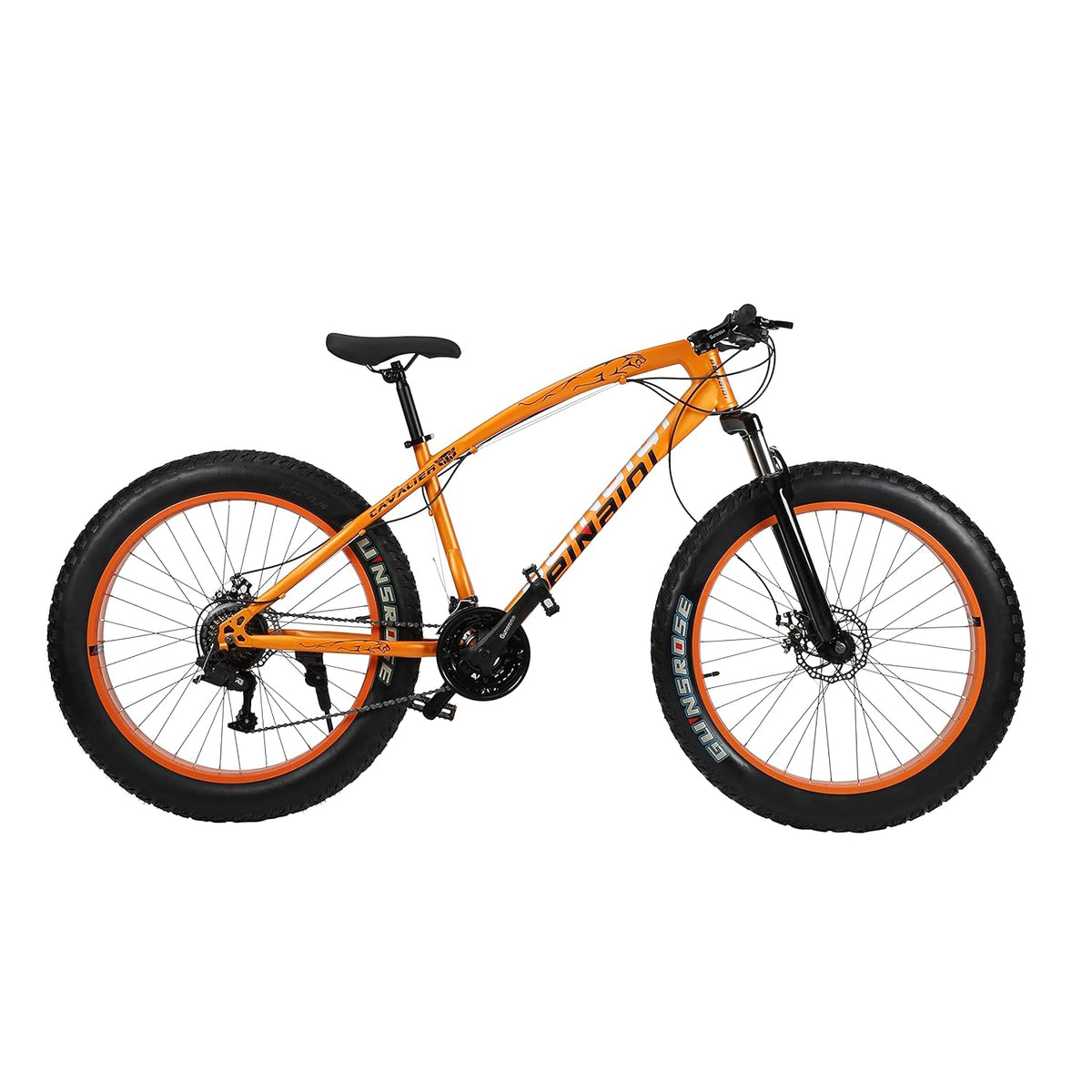 26 X Large Fat Tyre Bicyle mountain bike Full Suspension 21 speed Oran ...