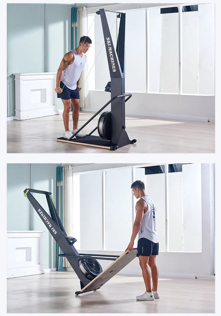 Indoor Ski Cross Trainer Machine, Ski Exercise Machine Strength Traini ...